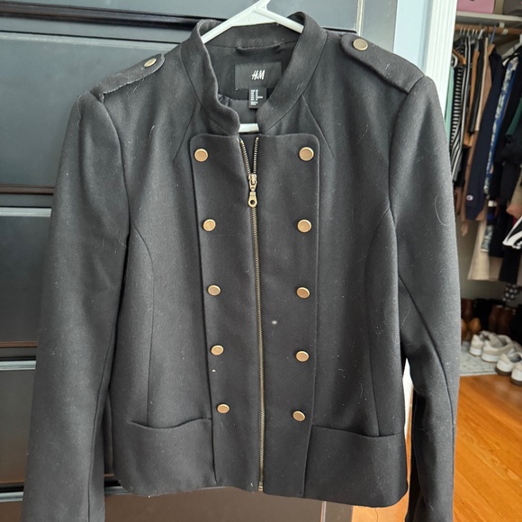H&M | Jackets & Coats | H M Military Style Coatblazer | Poshmark